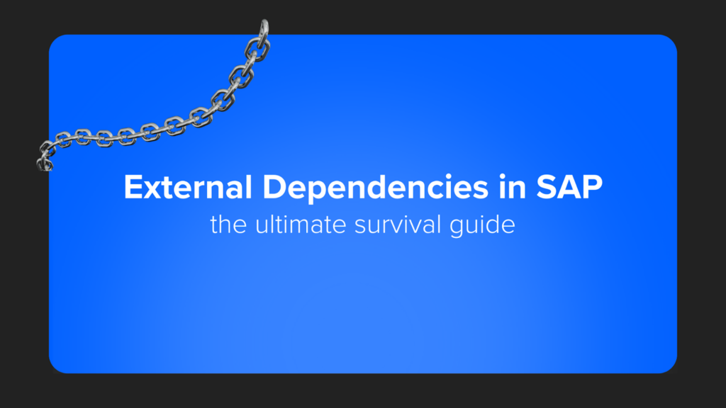 External Dependencies in SAP Projects – The Ultimate Survival Guide – INT4 External Dependencies in SAP Projects – The Ultimate Survival Guide – INT4
